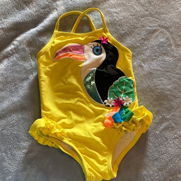 Flapdoodles | Swim | Flapdoodles Yellow Toucan One Piece Swimsuit ...